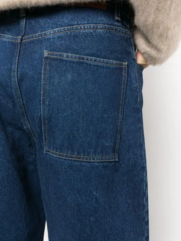 Studio Nicholson Cropped Wide-leg Jeans - Blue