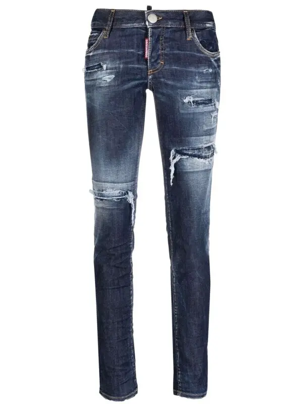 Dsquared2 Distressed-effect Skinny Jeans - Blue