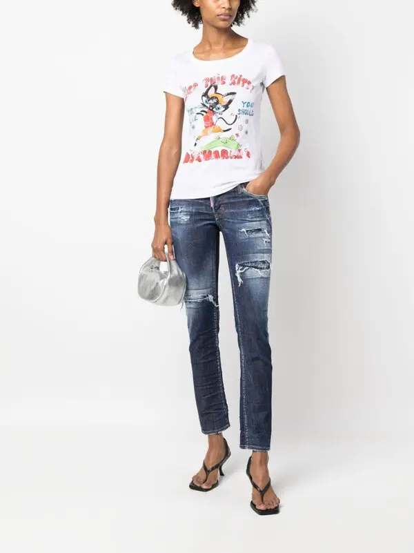 Dsquared2 Distressed-effect Skinny Jeans - Blue