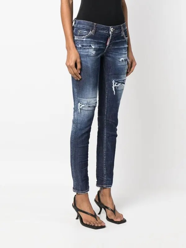 Dsquared2 Distressed-effect Skinny Jeans - Blue