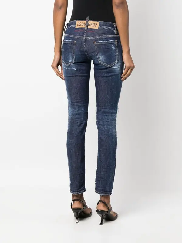 Dsquared2 Distressed-effect Skinny Jeans - Blue