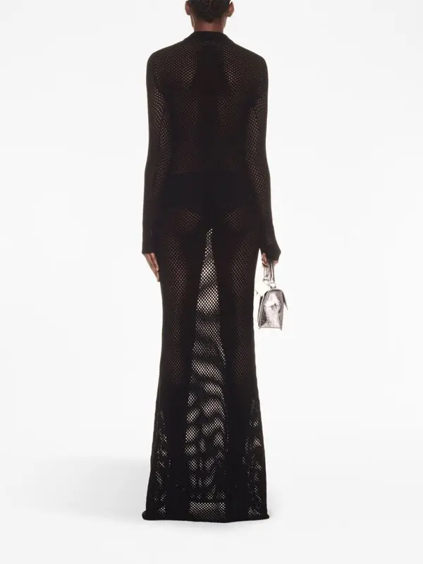 Off-White Netted Maxi Polo Dress
