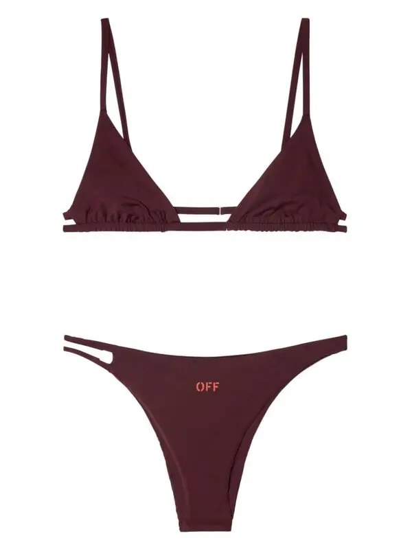 Off-White Triangle Bikini Set