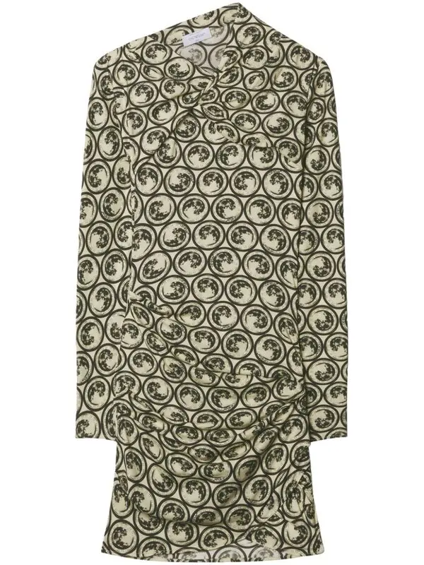 Off-White Moon-print Asymmetrical Dress