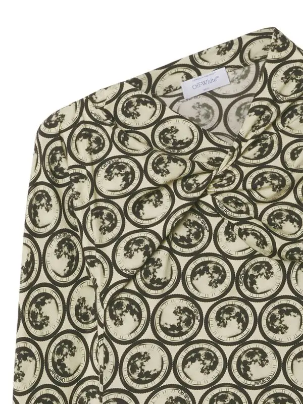 Off-White Moon-print Asymmetrical Dress