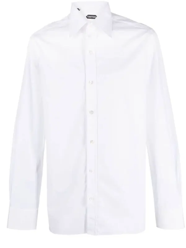 TOM FORD Button-down Cotton Shirt - White