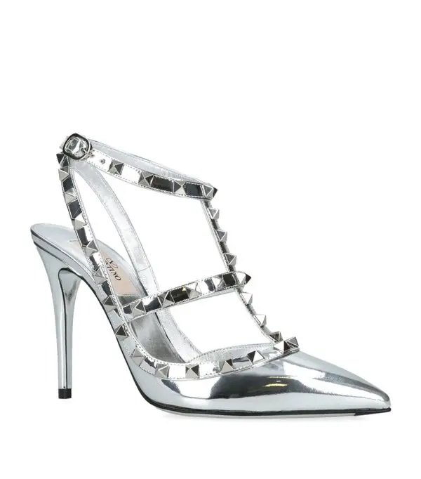 Valentino Garavani Mirrored Rockstud Pumps 100