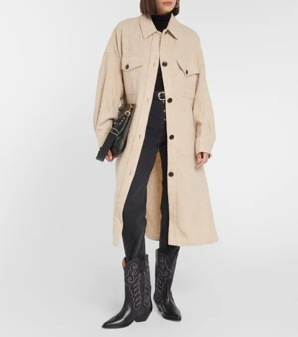 MARANT ETOILE Fontia Wool-blend Coat
