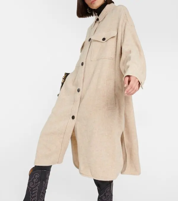 MARANT ETOILE Fontia Wool-blend Coat