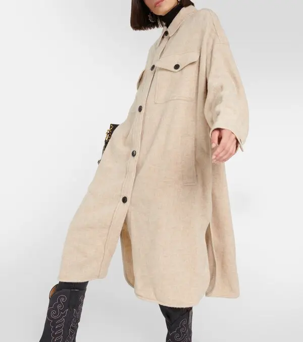 MARANT ETOILE Fontia Wool-blend Coat
