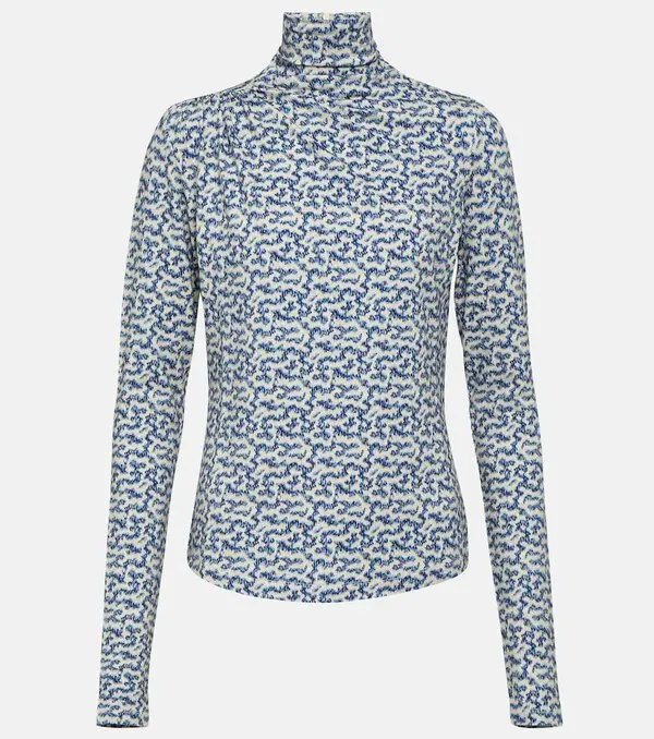 MARANT ETOILE Lou Printed Turtleneck Top - Multicoloured
