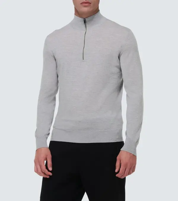 Zegna Turtleneck Wool Sweater - Grey