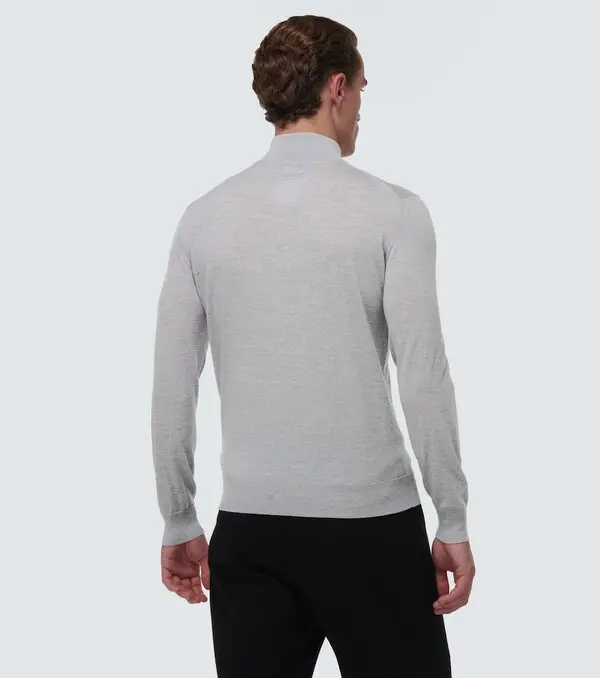 Zegna Turtleneck Wool Sweater - Grey