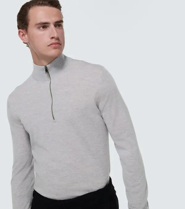 Zegna Turtleneck Wool Sweater - Grey