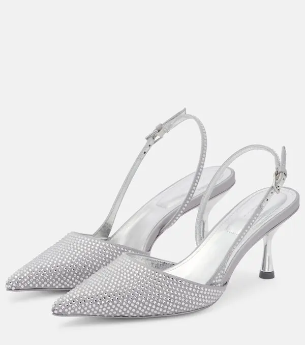 Simkhai Dylan Embellished Slingback Pumps