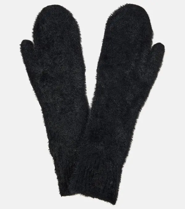 Isabel Marant Manray Knitted Mittens - Black