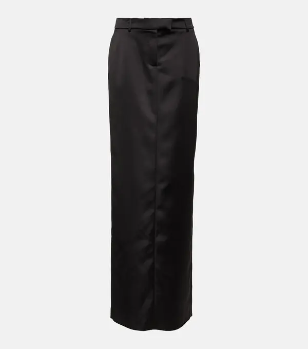 Giuseppe Di Morabito Satin Maxi Skirt - Black