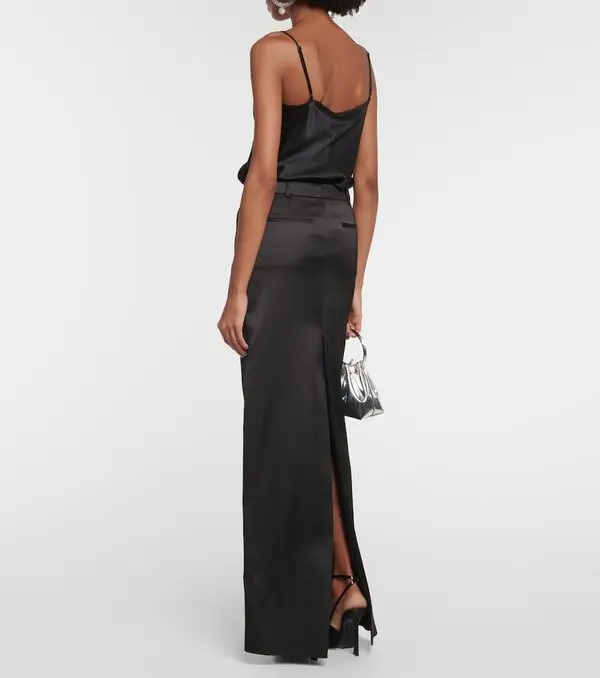 Giuseppe Di Morabito Satin Maxi Skirt - Black