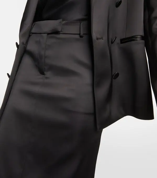 Giuseppe Di Morabito Satin Maxi Skirt - Black