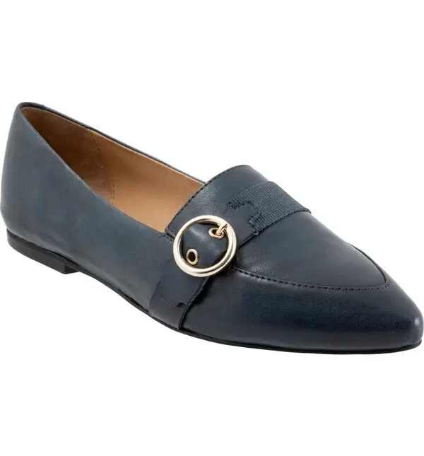 Trotters Emmett Pointed Toe Loafer - Navy