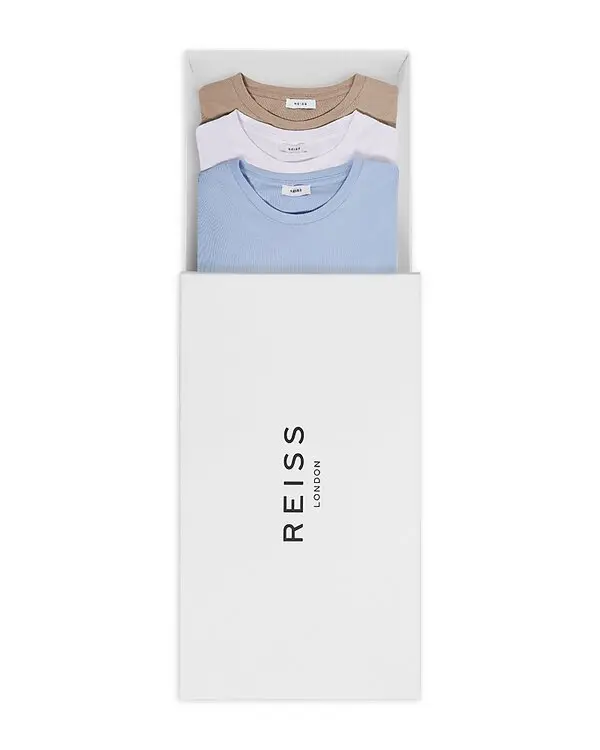 REISS Bless Crewneck Tees, Pack Of 3 - Neutral