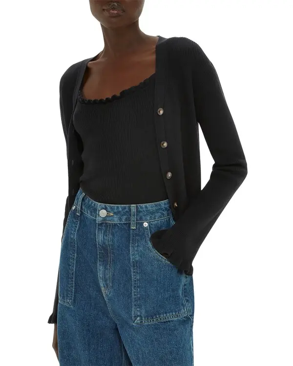 Whistles Ruffled Trim Camisole