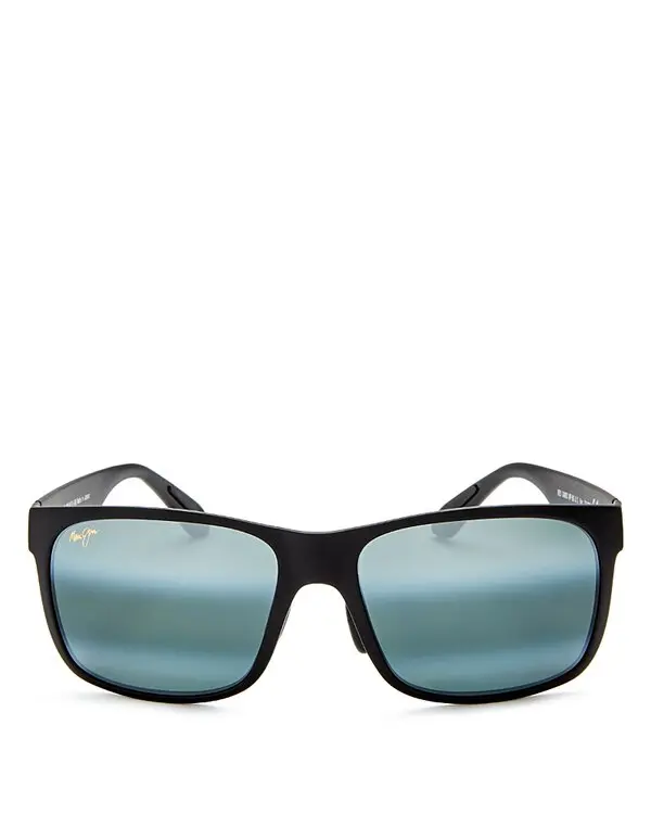 Maui Jim Rectangle Sunglasses, 59mm - Matte Black