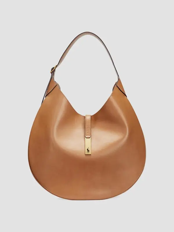 Polo Ralph Lauren Polo Id Leather Shoulder Bag - Tan