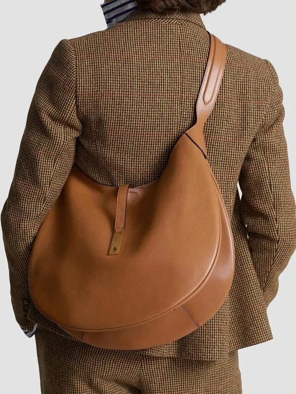 Polo Ralph Lauren Polo Id Leather Shoulder Bag - Tan