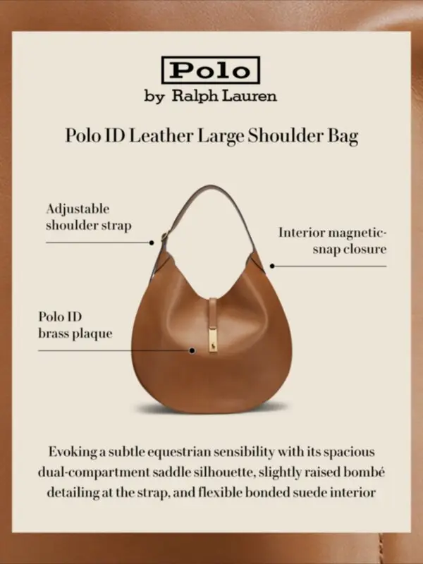 Polo Ralph Lauren Polo Id Leather Shoulder Bag - Tan