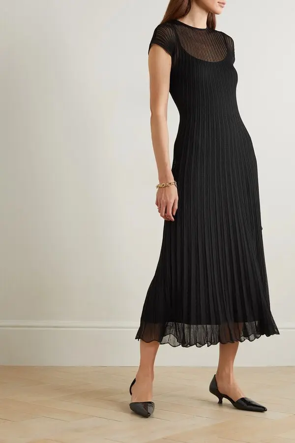 oden knit dress HATCH Collection The Odette Ribbed Midi Dress in Ivory main image 0