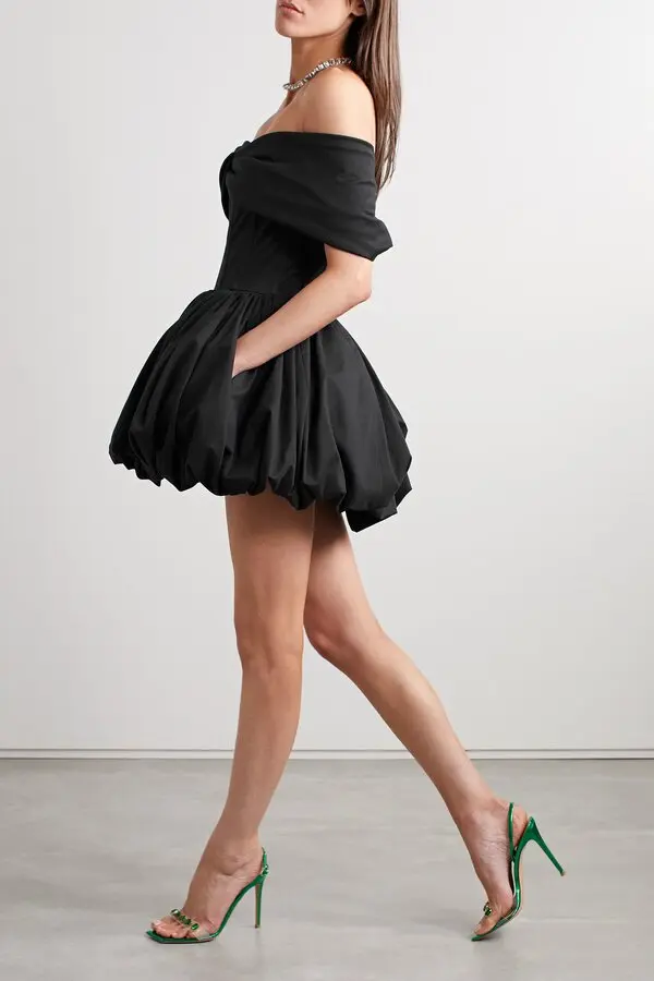 Brandon Maxwell Pippa Off-the-shoulder Mini Dress