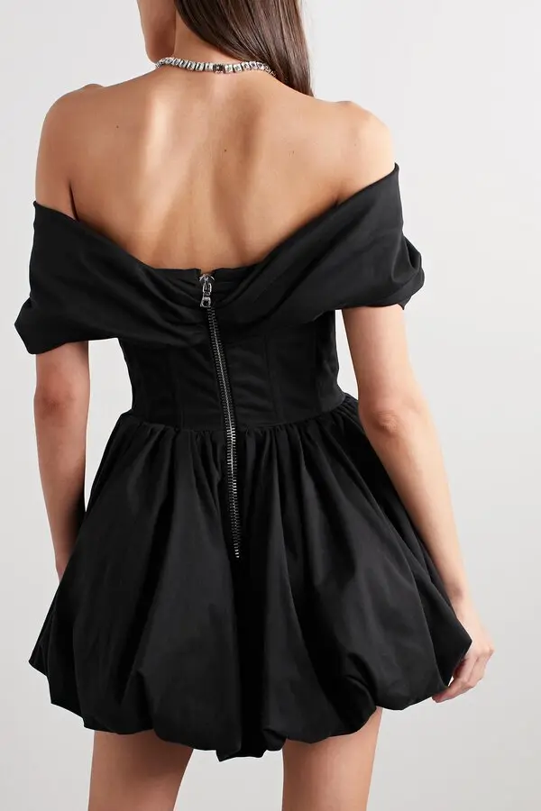 Brandon Maxwell Pippa Off-the-shoulder Mini Dress
