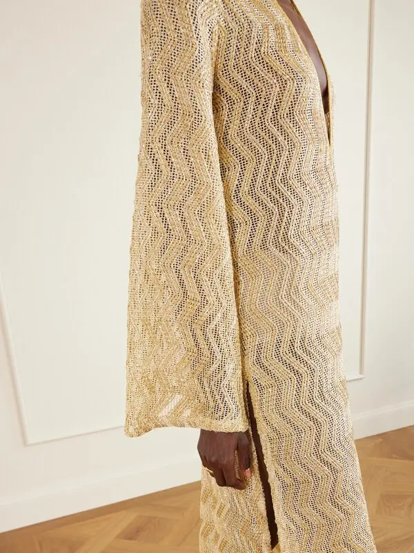 Missoni Mare Metallic Crochet-knit Coverup