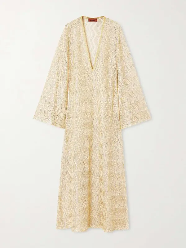 Missoni Mare Metallic Crochet-knit Coverup - Multi