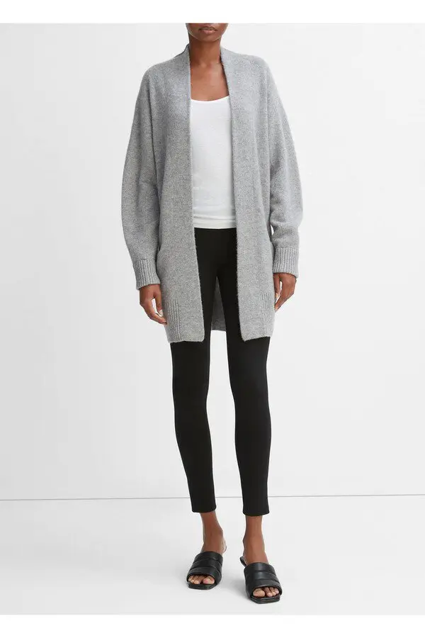 Vince Cashmere Open-front Cardigan - Gray