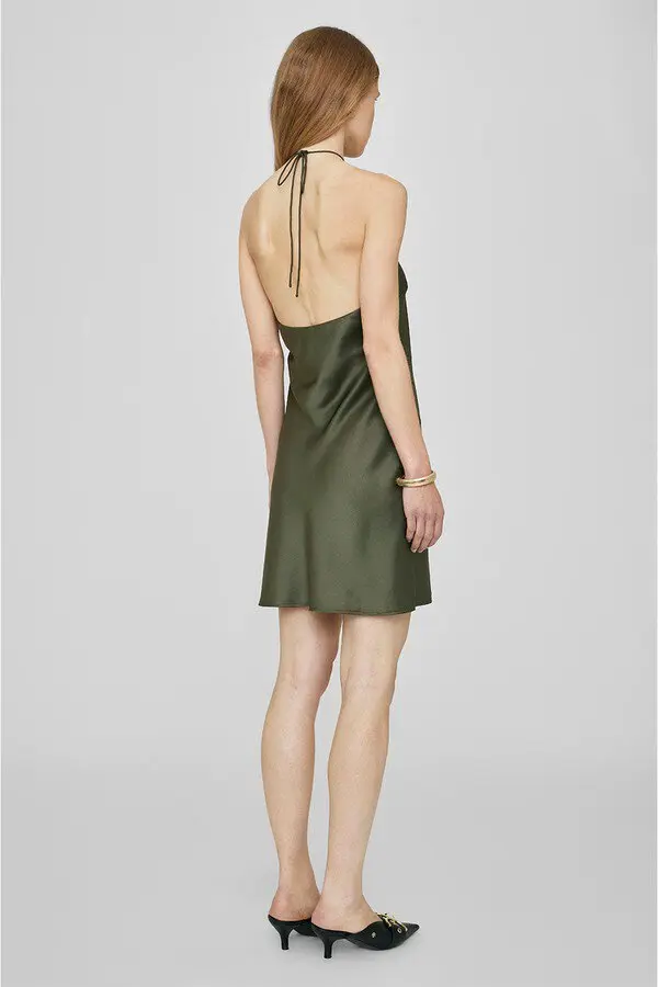 Anine Bing Leanne Mini Dress Army In Green - 32% Off | Editorialist