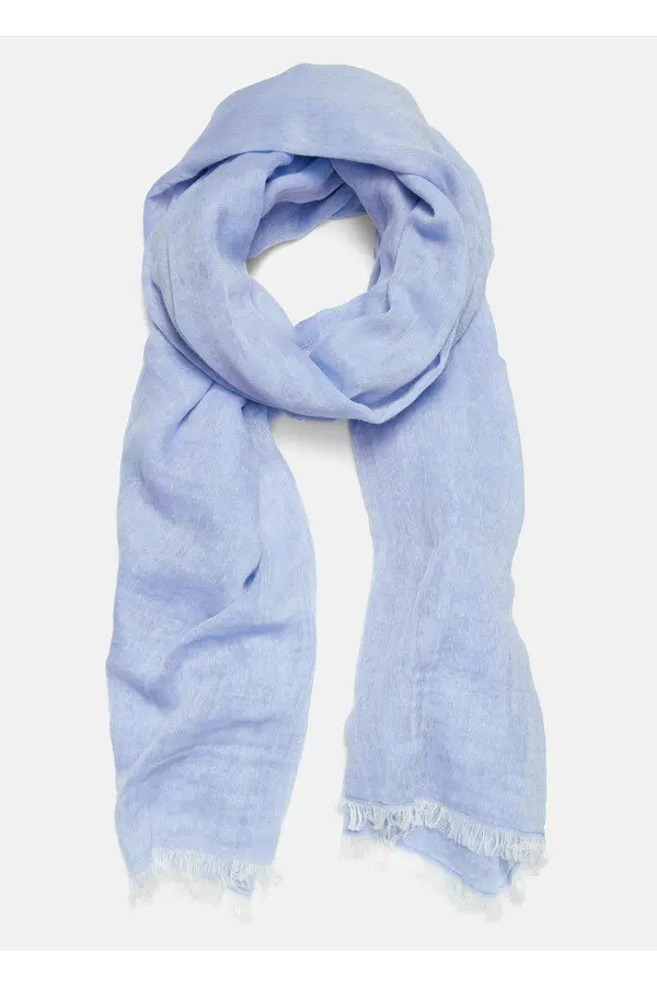 Vince Cotton Gauze Bi-color Scarf - Natural