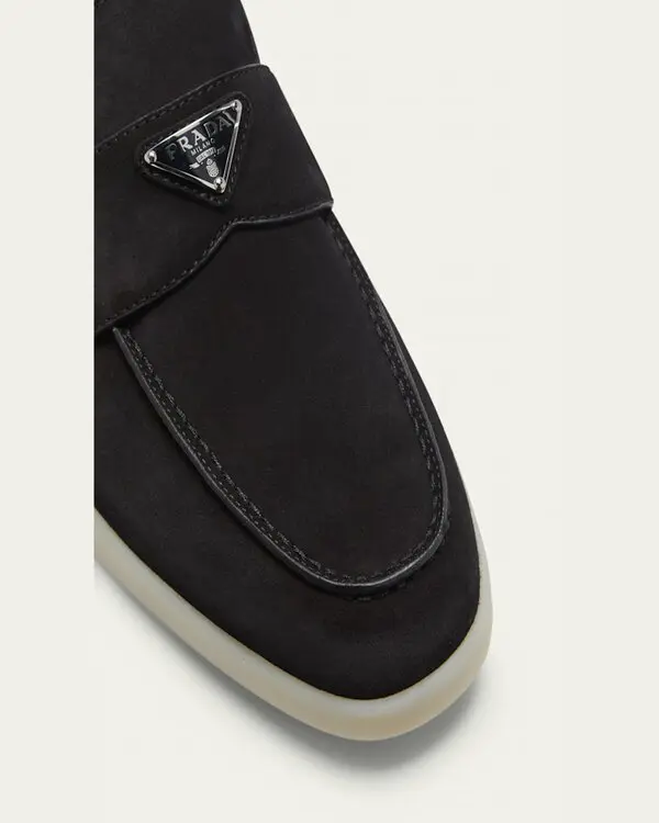 Prada Saint Tropez Suede Loafers