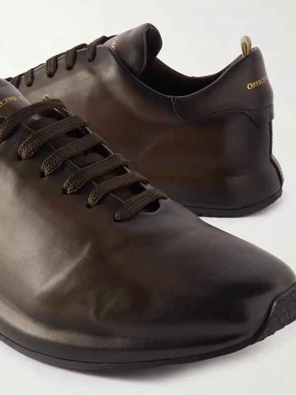 Officine Creative Race 017 Leather Sneakers In Brown - 60  display picture 3