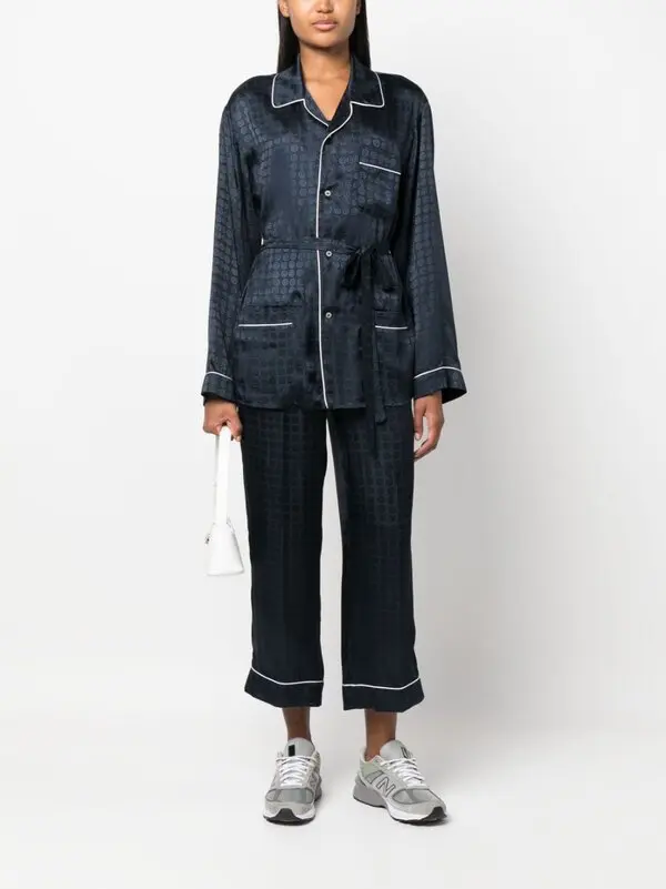 10 CORSO COMO Circle-motif Trousers - Blue