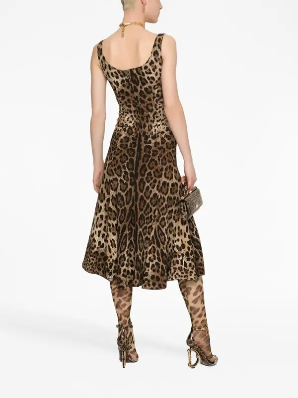 Dolce & Gabbana Leopard-print Midi Dress