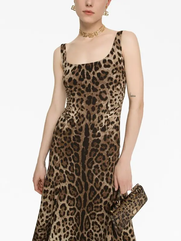 Dolce & Gabbana Leopard-print Midi Dress