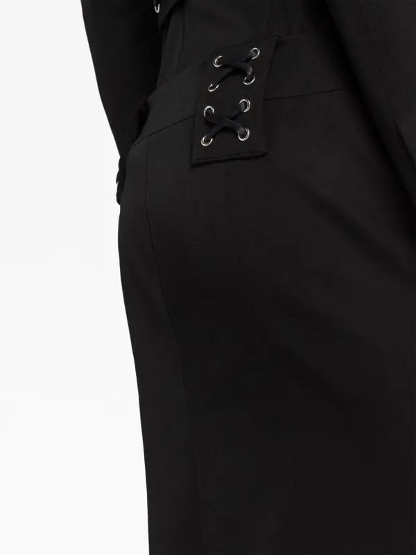 Alessandra Rich Lattice-embellished Midi Skirt