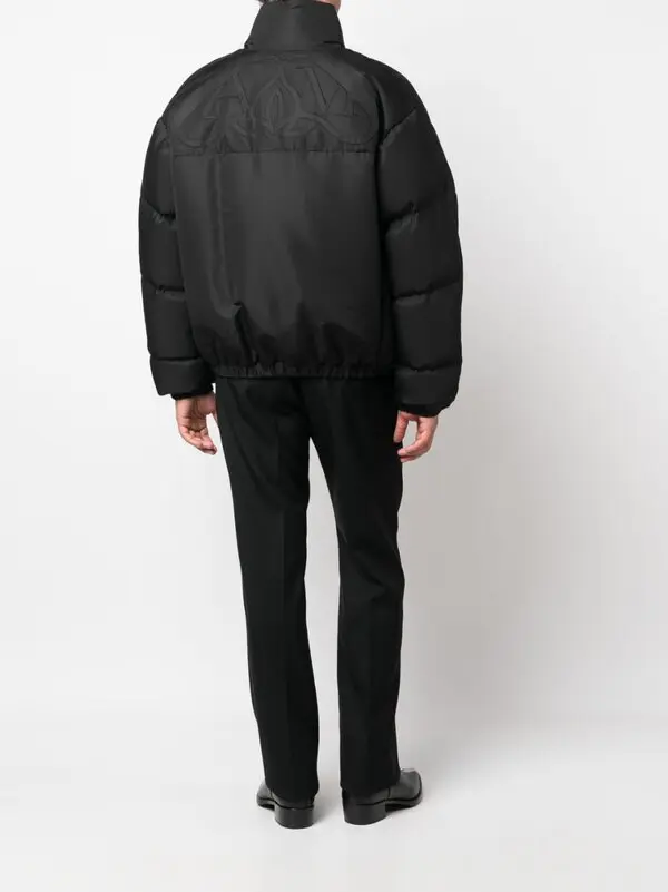 Alexander McQueen Funnel-neck Padded Jacket - Black