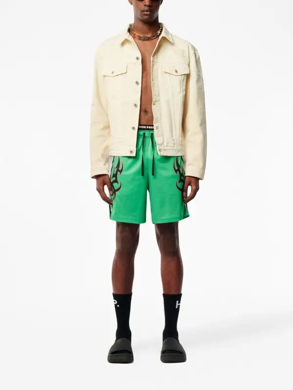 Heron Preston Logo-patch Cotton Jacket - White