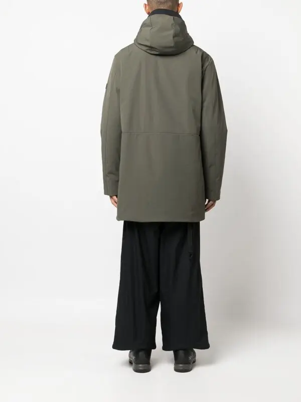 Peuterey Hooded Coat With Logo Patch