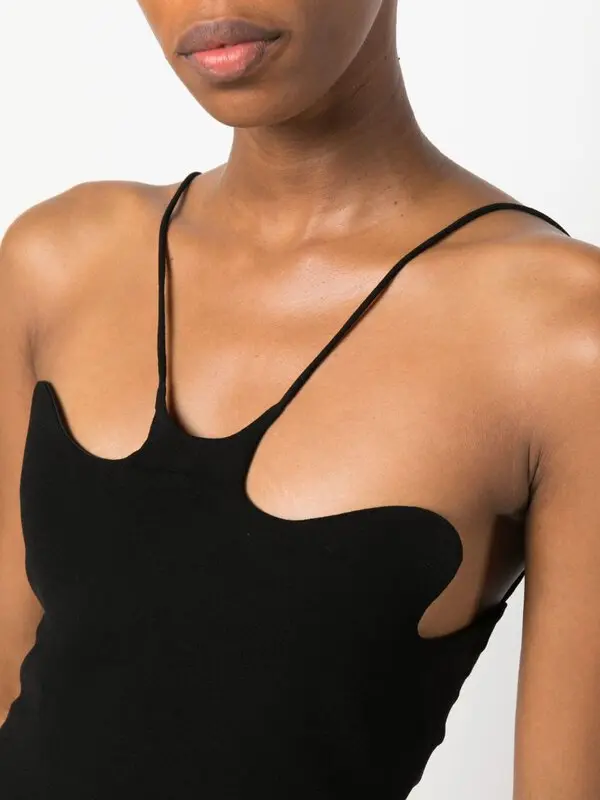 MONOT Curvy-neckline Mini Dress