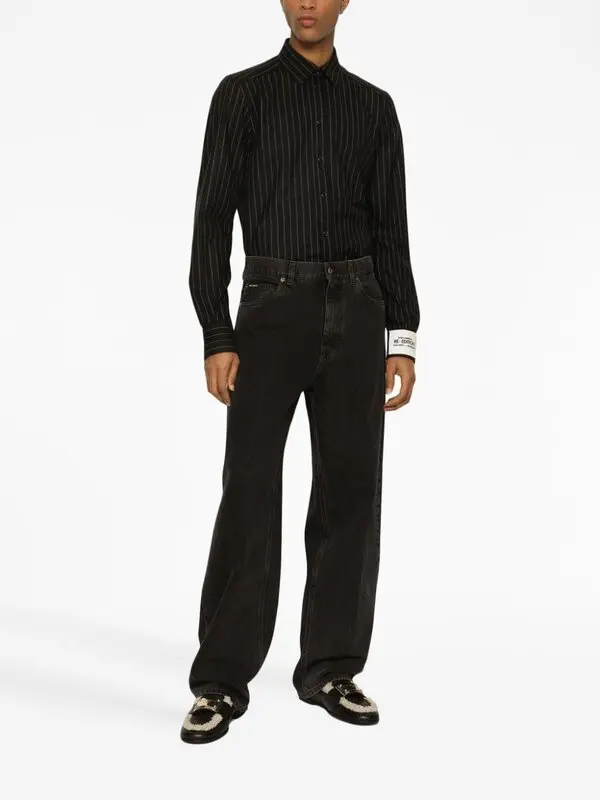 Dolce & Gabbana Striped Virgin-wool Shirt