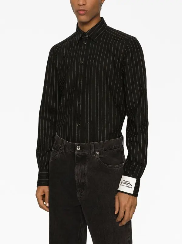 Dolce & Gabbana Striped Virgin-wool Shirt